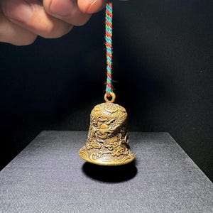 Chinese Hand Carved Copper Dragon Patterned Bell/doorbell/wind Chime ...