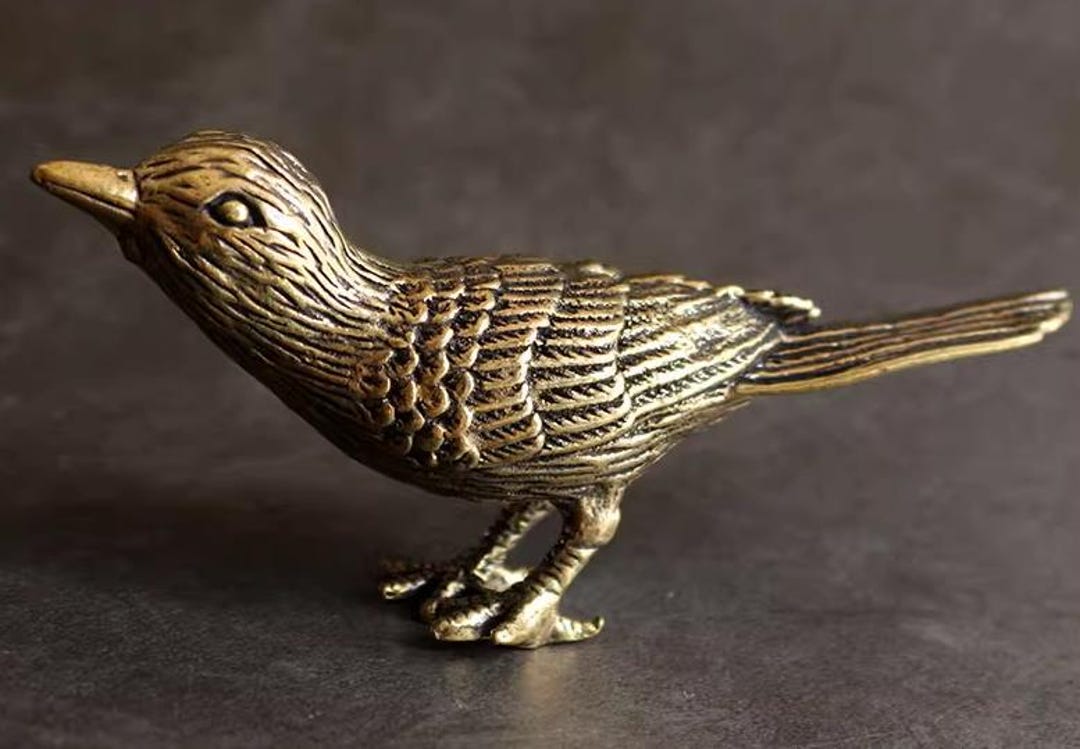 Chinese Handmade Bronze Magpie and Bird Statue Ornament, Tea Pet, Rare ...