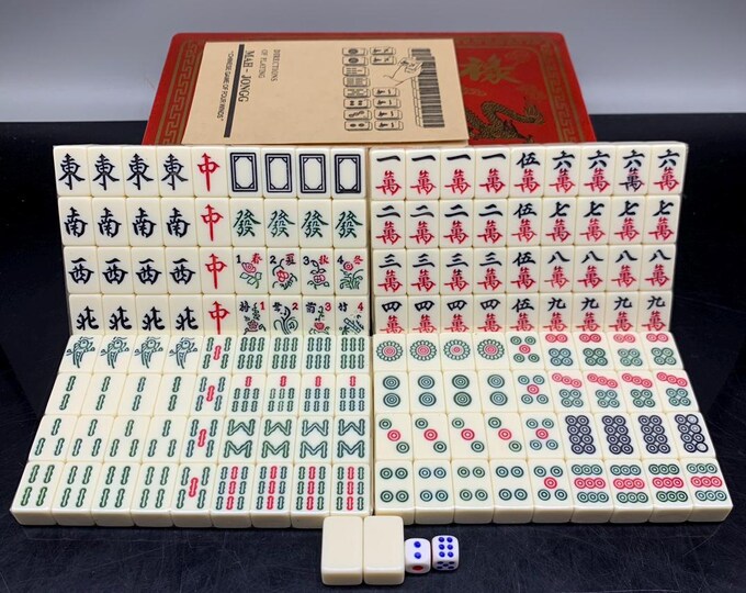 Vintage Chinese Mahjong Tile Set of 144/chinese Mah Jong Tiles/144 Mah ...
