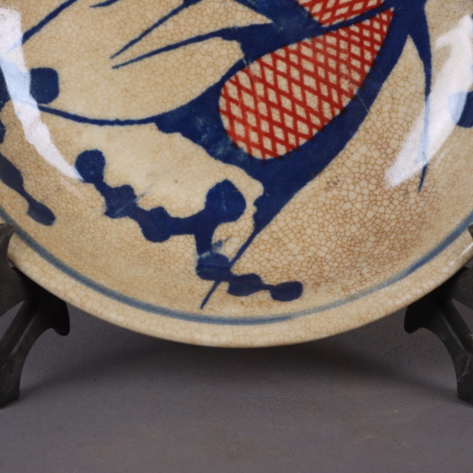Chinese Antique Exquisite and Rare Blue and White Underglaze Red Fish ...