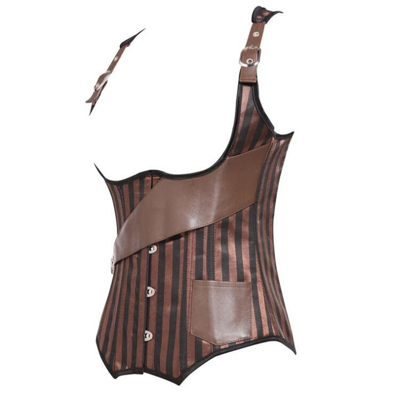 Steampunk/gothic Brown Renaissance Medieval Bodice Pirate - Etsy