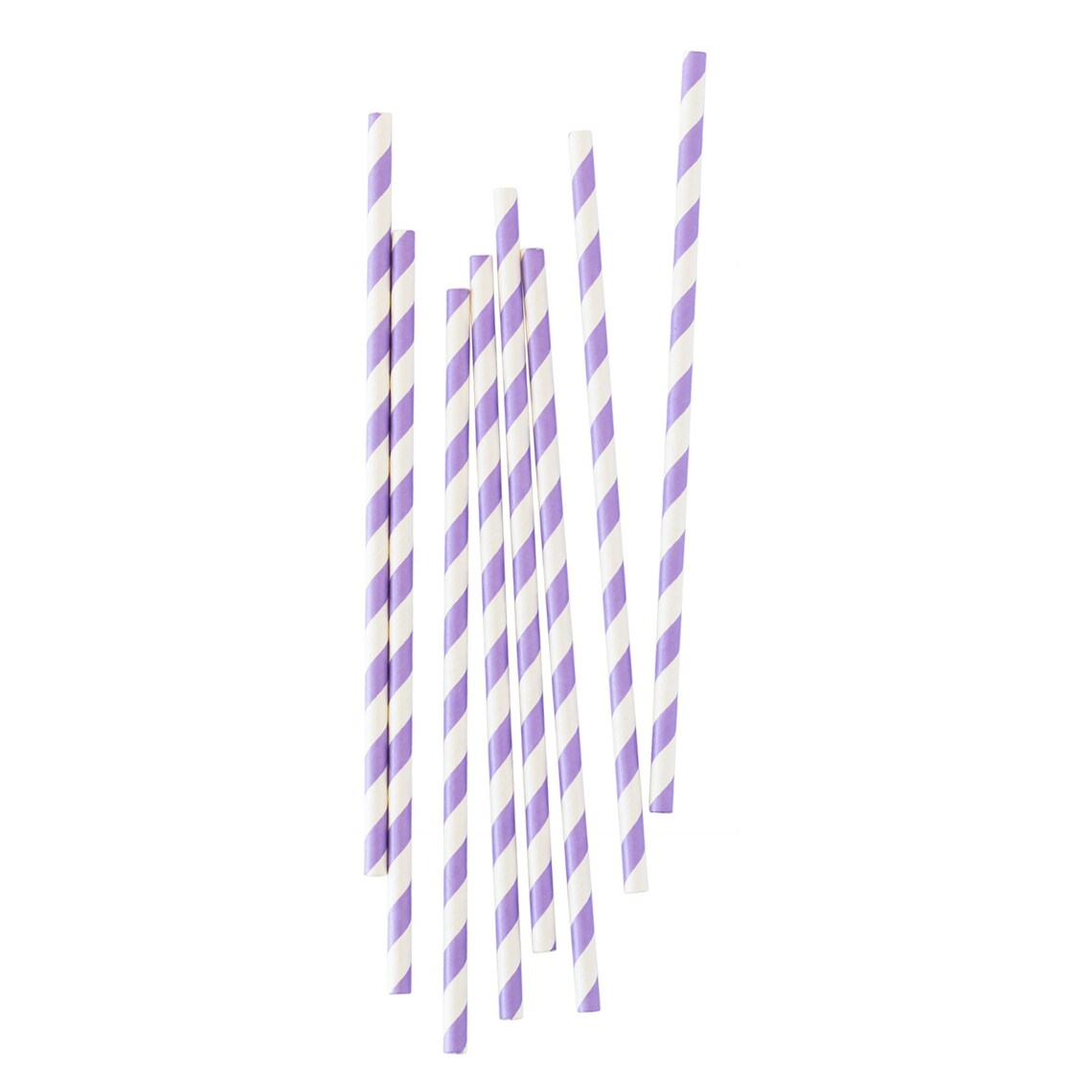 Lavender Stripe Paper Straws 25 Pack Etsy