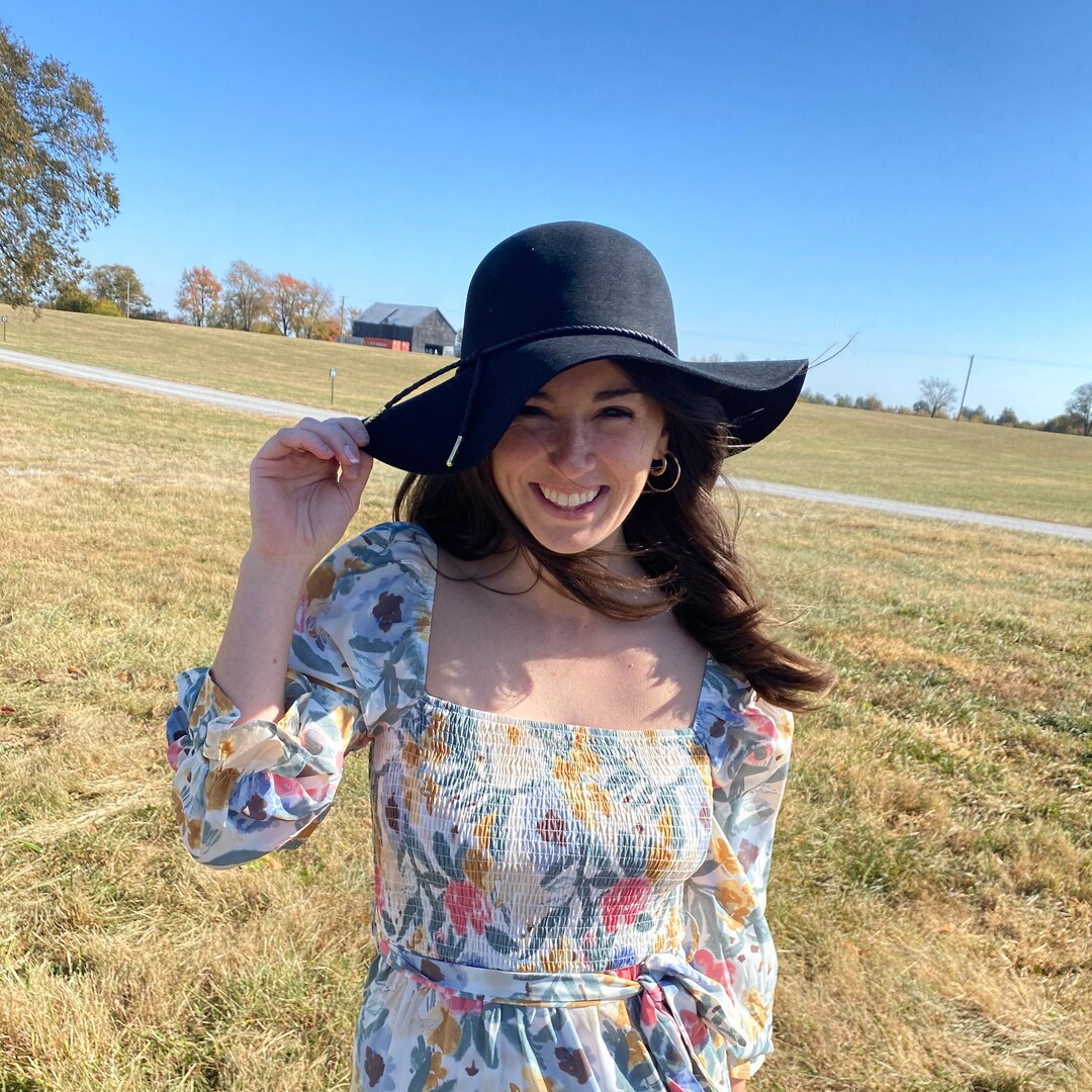 Floppy Black Fedora, Women's Fall Fedora, Spring 2025 Hat, Fall Fashion ...