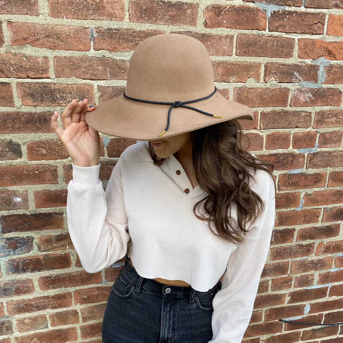 Floppy Tan Fedora, Women's Fall Fedora, Spring 2025 Hat, Fall Fashion ...