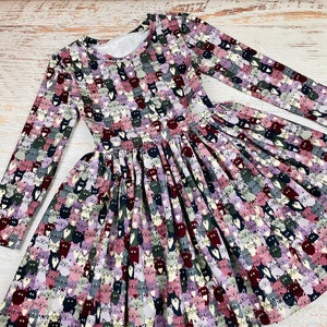 Girls Cat Dress Toddler Kitten Dress Cat Birthday Outfit Cat Gifts Baby ...