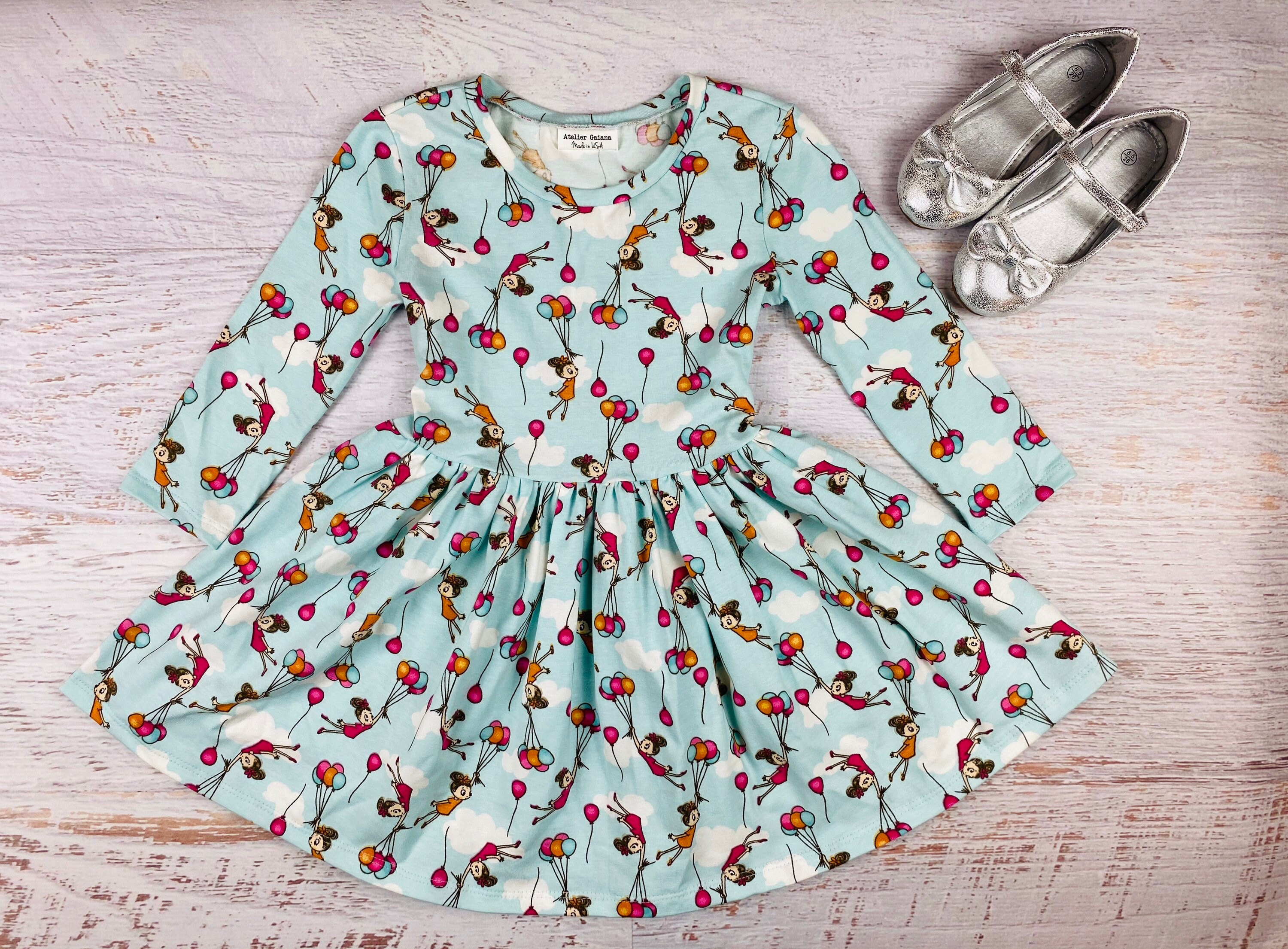 Girls balloon dress Hot air balloon dress Hot air balloon | Etsy