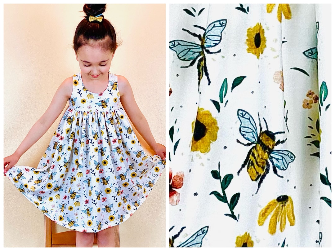 Girls Summer Dress Toddler Bee Dress Bug Baby Outfit Insect Baby Girl ...