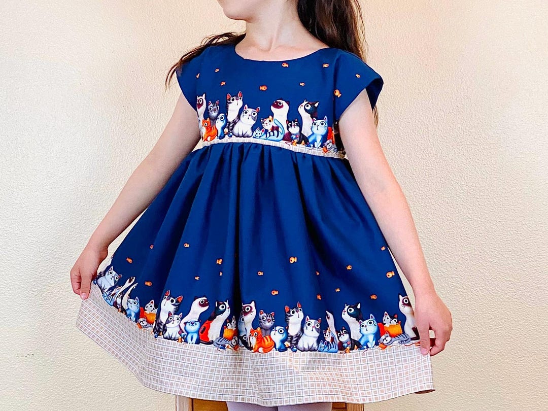 5T Girls Cat Dress Toddler Kitten Dress Cat Birthday Outfit Cat Gifts ...