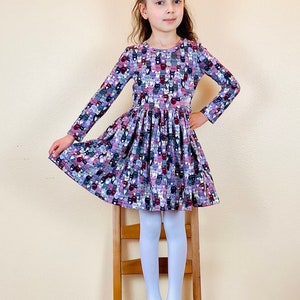 Girls Cat Dress Toddler Kitten Dress Cat Birthday Outfit Cat Gifts Baby ...