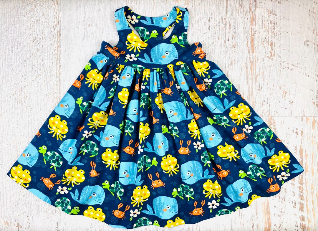 Girls Birthday Dress Whale Dress Toddler Fish Birthday Outfit Beach ...
