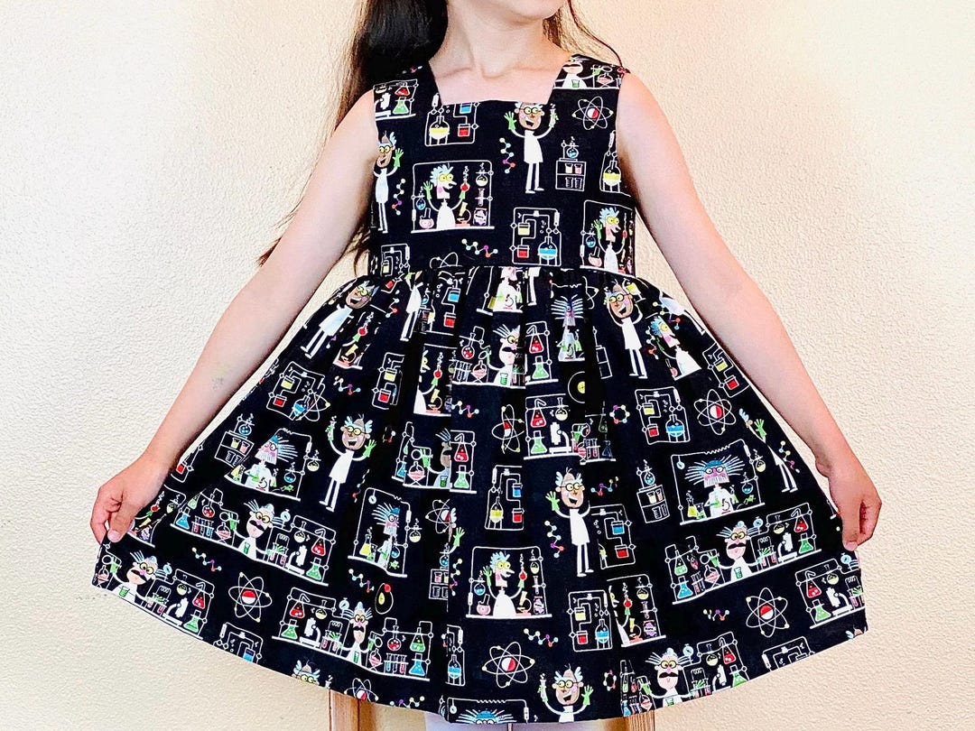 Girls Summer Dress Toddler Scientist Dress Chemistry Baby Girl Clothes ...