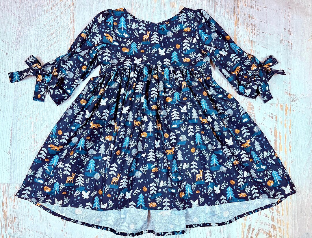 Girls Winter Wonderland Dress Woodland Dress Toddler Owl Dress Forest ...