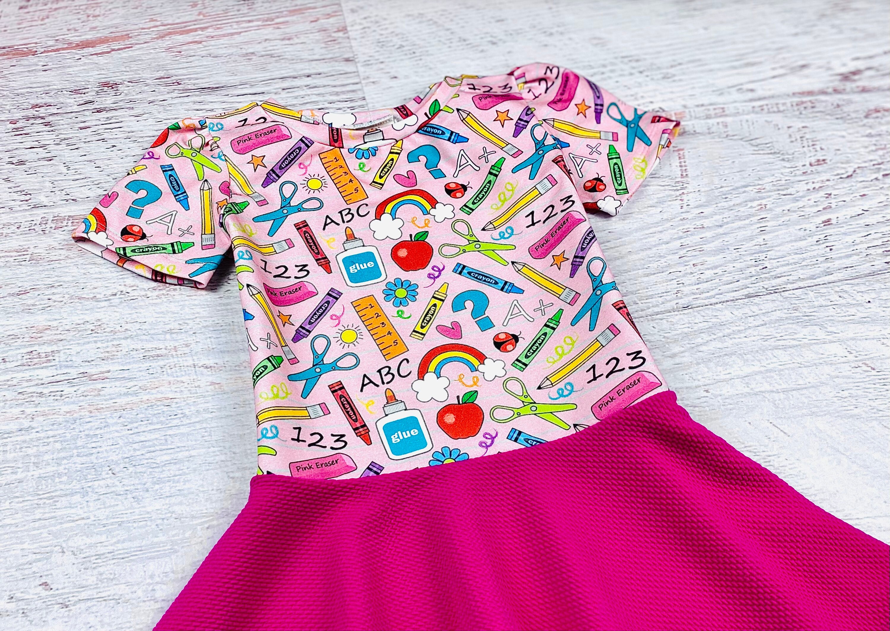 ABC Dress Kindergarten Outfit Back to School Dress | Etsy