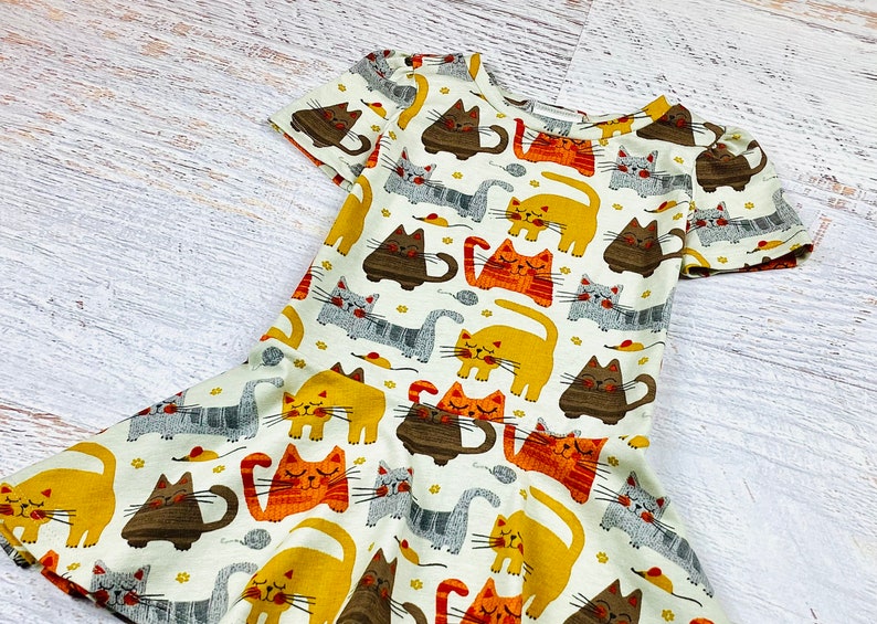 Girls Cat Dress Girls Spring Dress Girls Summer Dress Toddler - Etsy