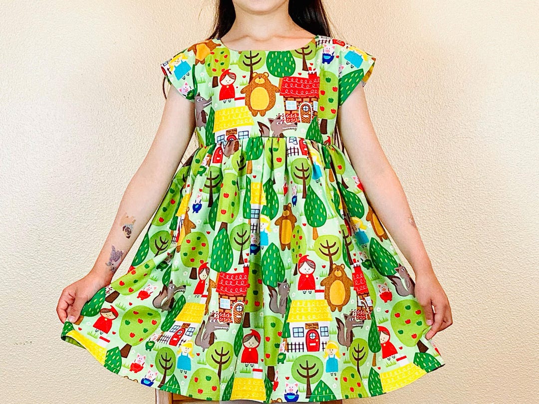 Girls Summer Dress Toddler Red Riding Hood Dress Goldilocks Baby Girl ...