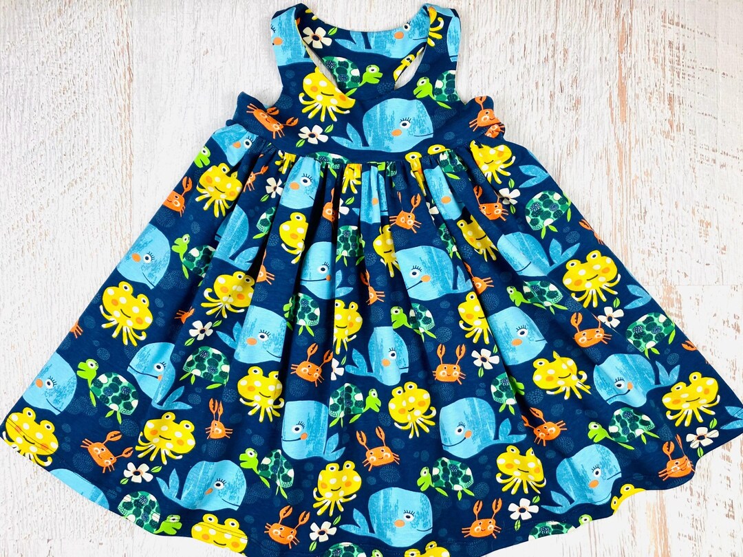 Girls Summer Dress Toddler Whale Dress Octopus Birthday Outfit Fish ...