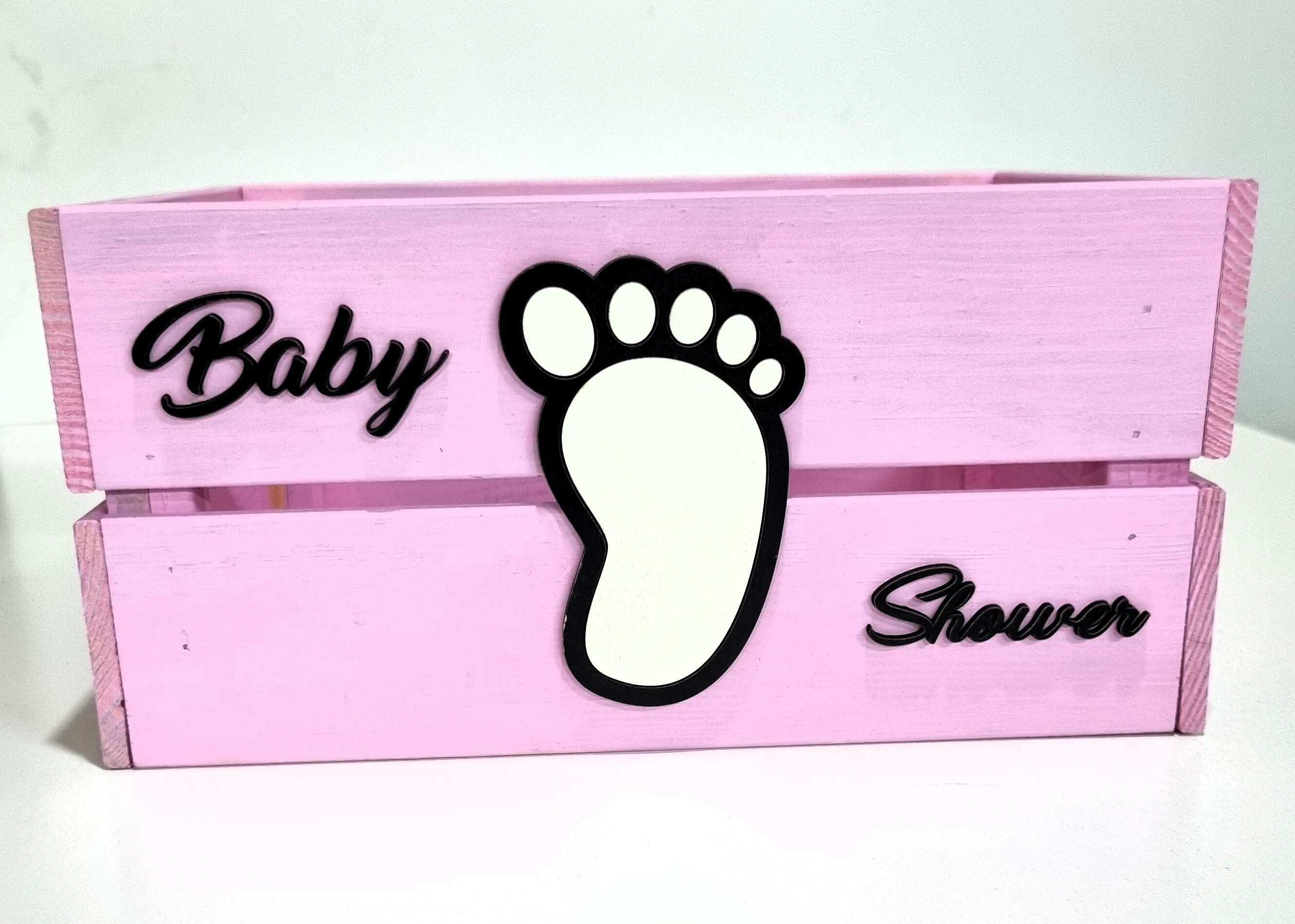Personalized Baby Shower Wooden Box: Hand-painted Gift Crate - Etsy