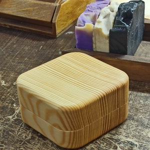 Wooden Soap Dish Box, Beech and Pine Tree, Travel Wood Soap Dish Box ...