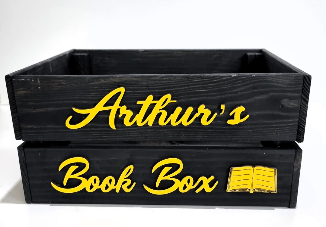 Personalized Book Box. Gift Wooden Box. Multipurpose Wooden Crate ...