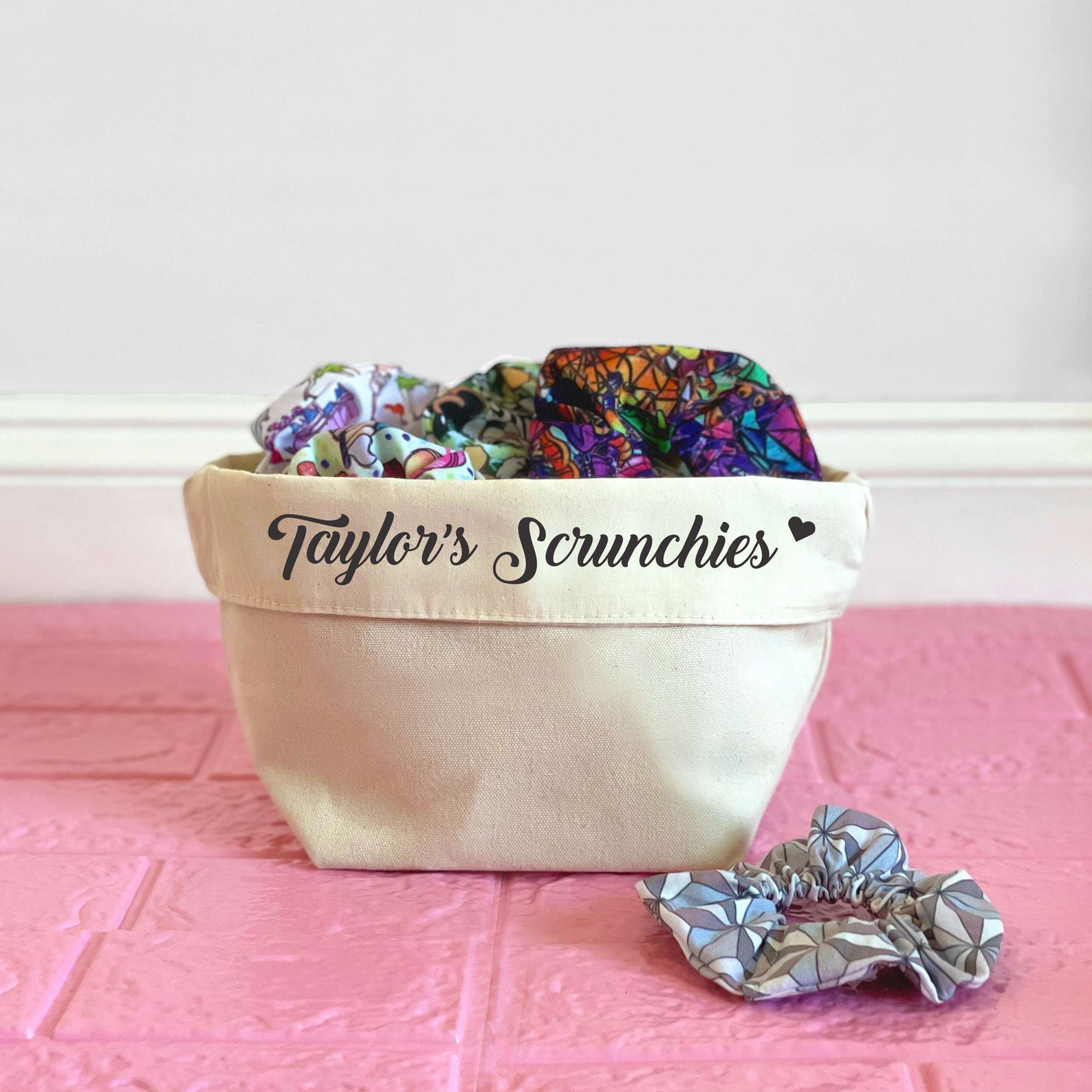 Personalised Scrunchie Organiser Scrunchie Storage Scrunchie - Etsy UK