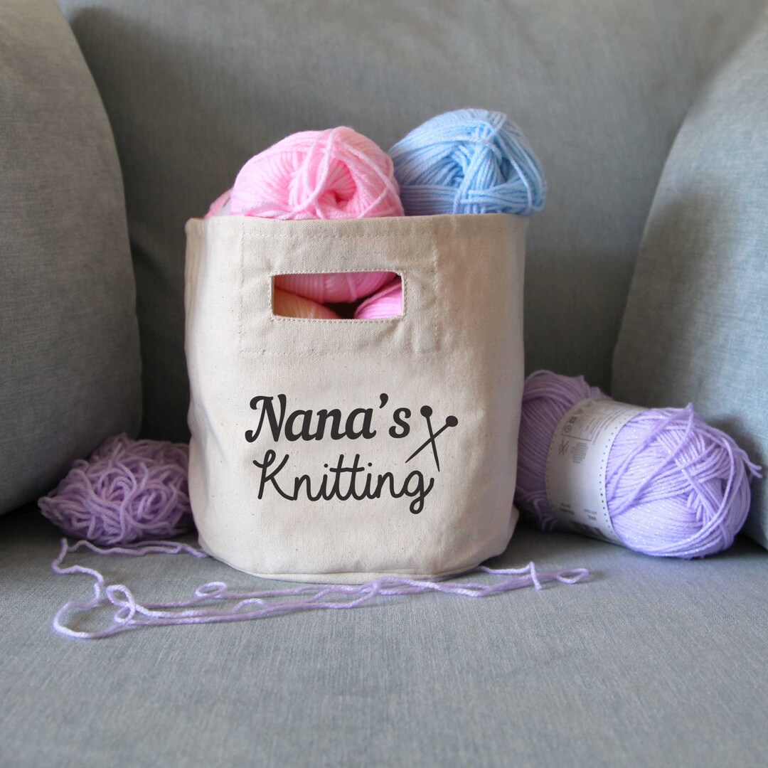 Personalised Knitting Storage Basket, Personalised Knitting Gift ...