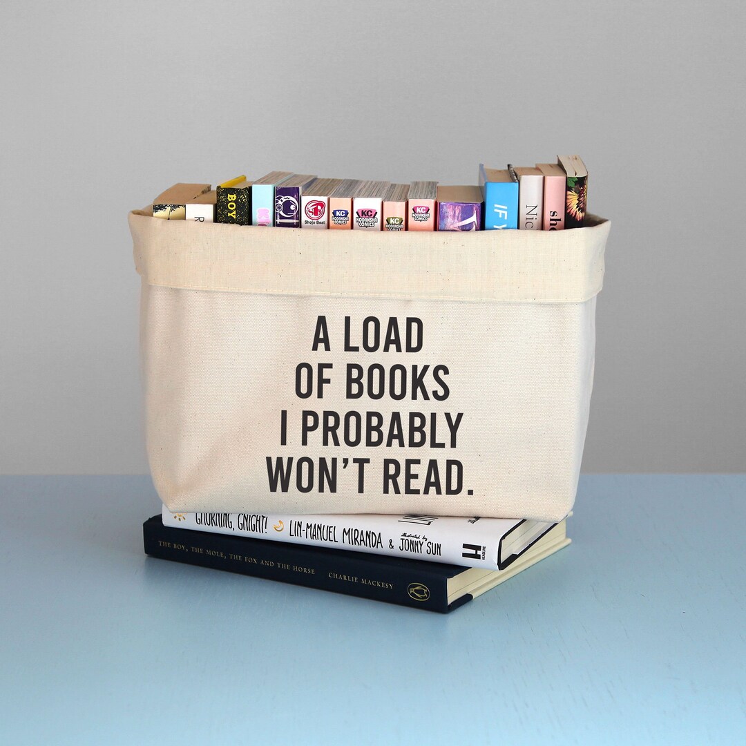 A Load of Books I Probably Won't Read Book Basket, Personalised Book ...