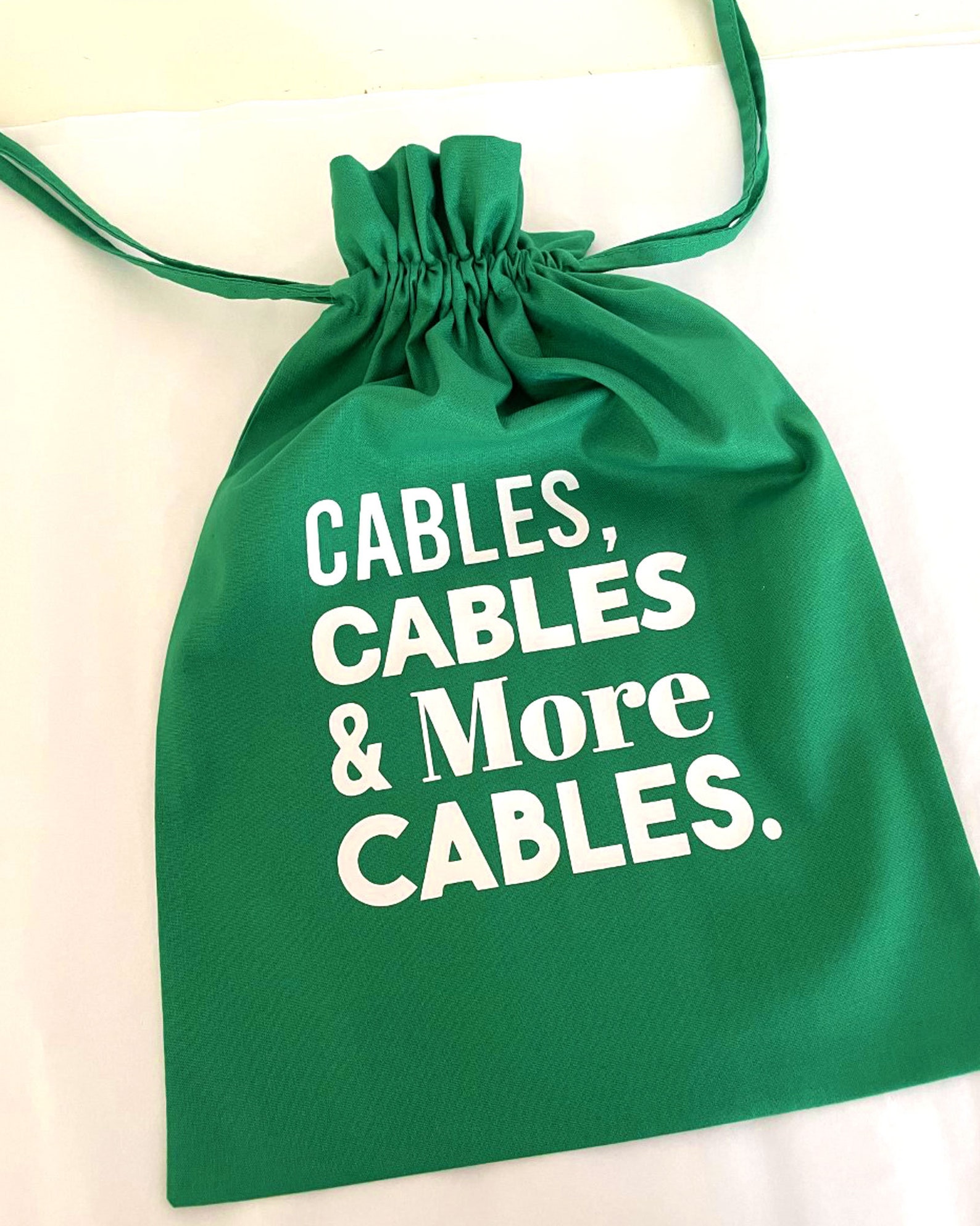 Cables Cables & More Cables Drawstring Bag Father's Day - Etsy UK
