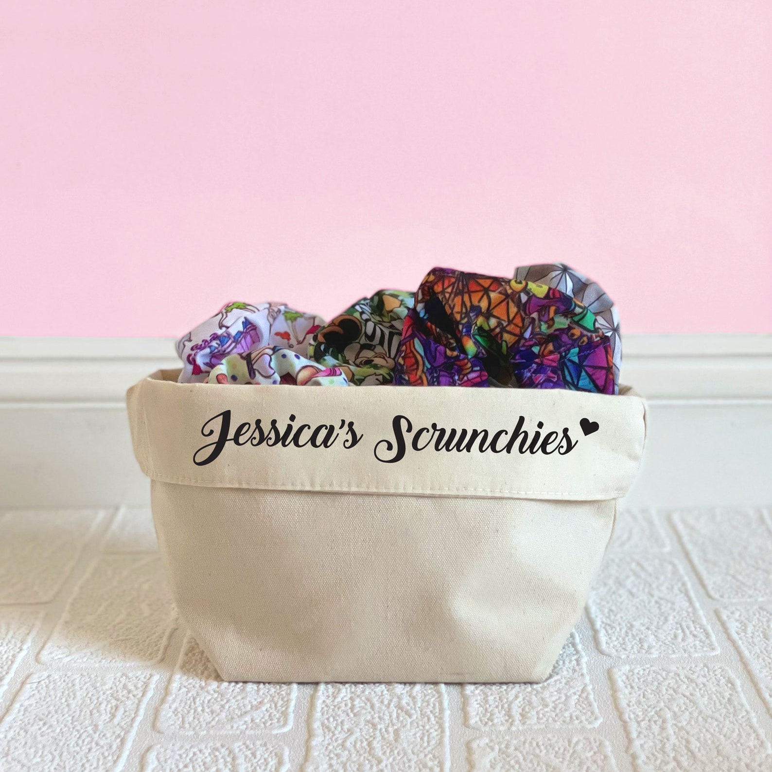 Personalised Scrunchie Organiser Scrunchie Storage Scrunchie - Etsy UK
