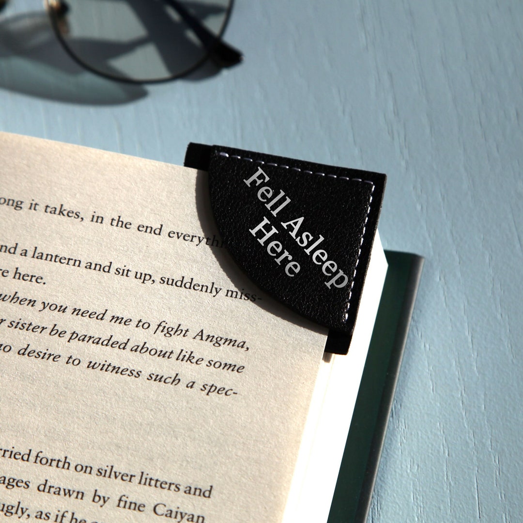 Fell Asleep Here Corner Bookmark, Funny Book Gift, Funny Bookmark ...