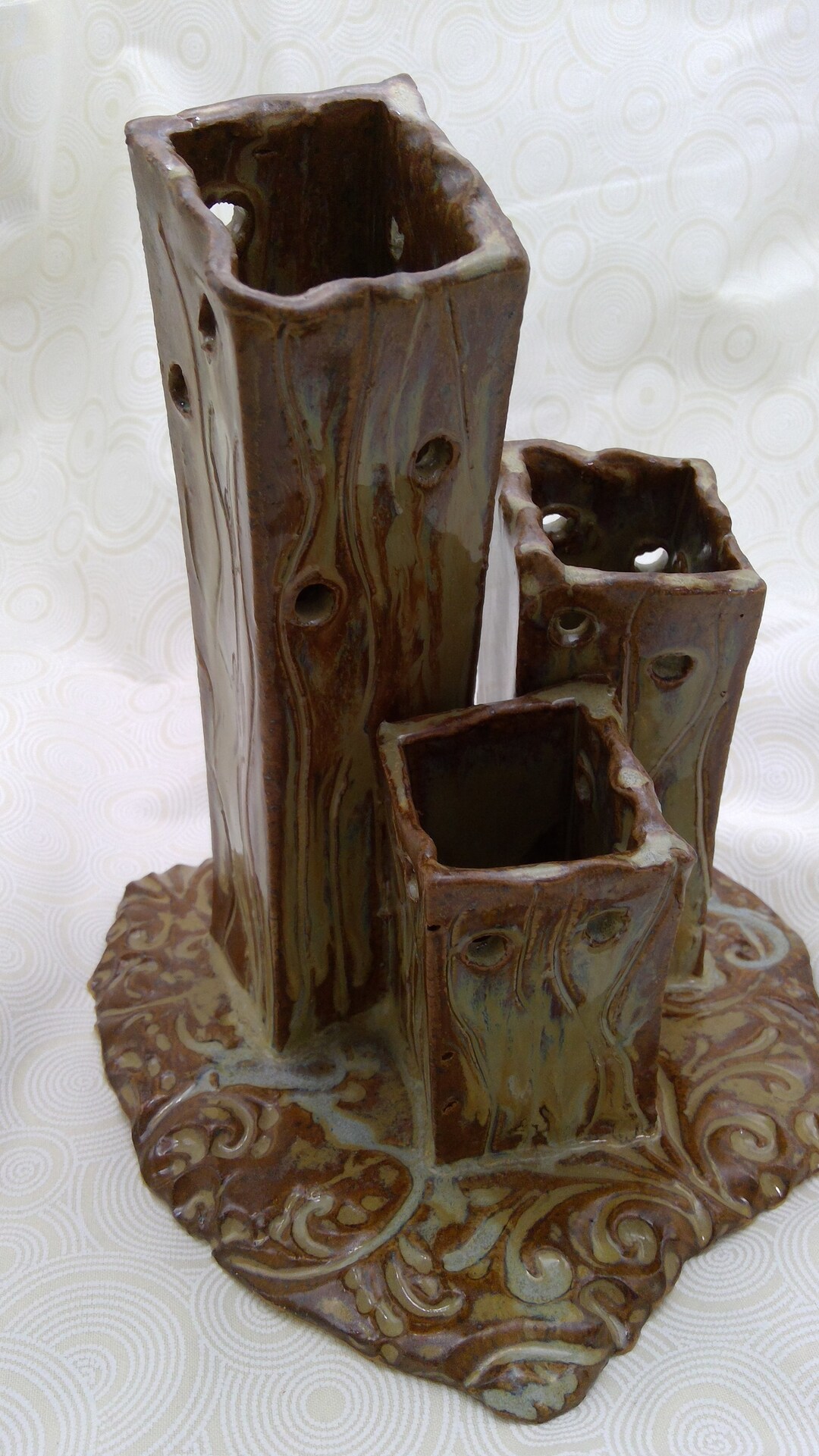 Ceramic Vase Trio Set Handmade Pottery - Etsy