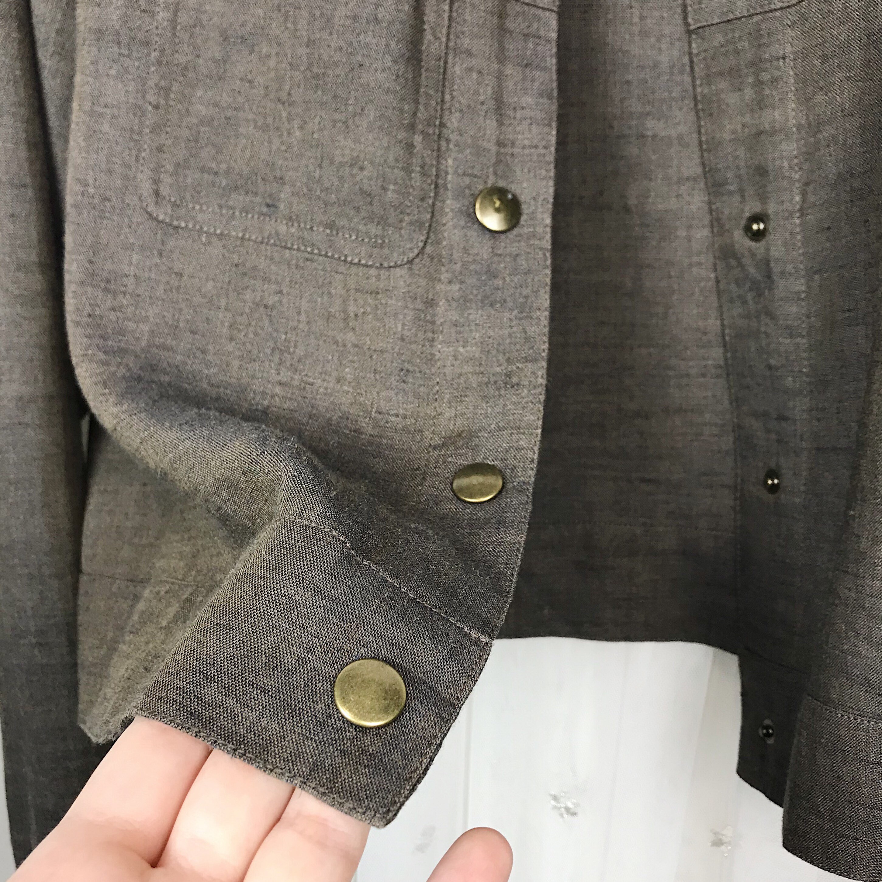 Vintage Linen Short Light Jacket Daniel Boudon Formes Paris Boho Bomber ...