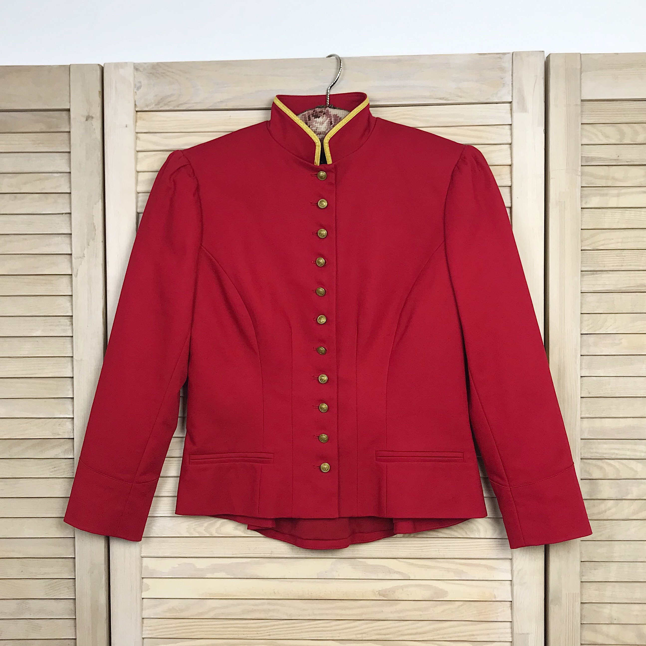 RALPH LAUREN Jacket Red Hussar Military Jacket XS - Etsy