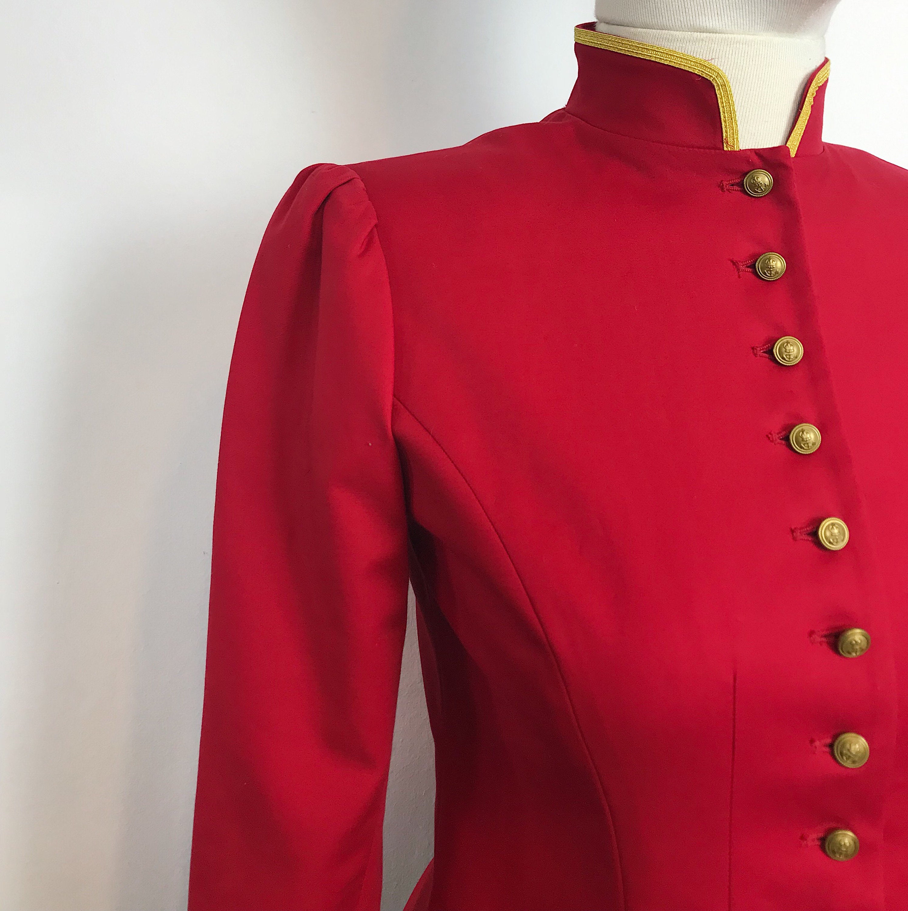 RALPH LAUREN Jacket Red Hussar Military Jacket XS - Etsy