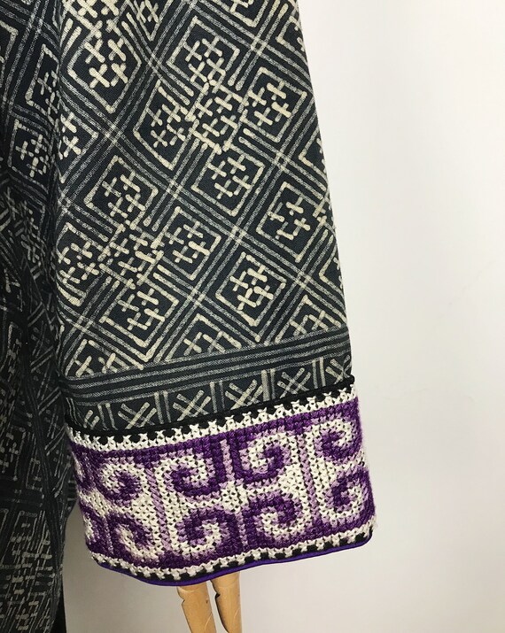 Vintage Miao Hmong Handmade Cross Stitch Reversible J… - Gem