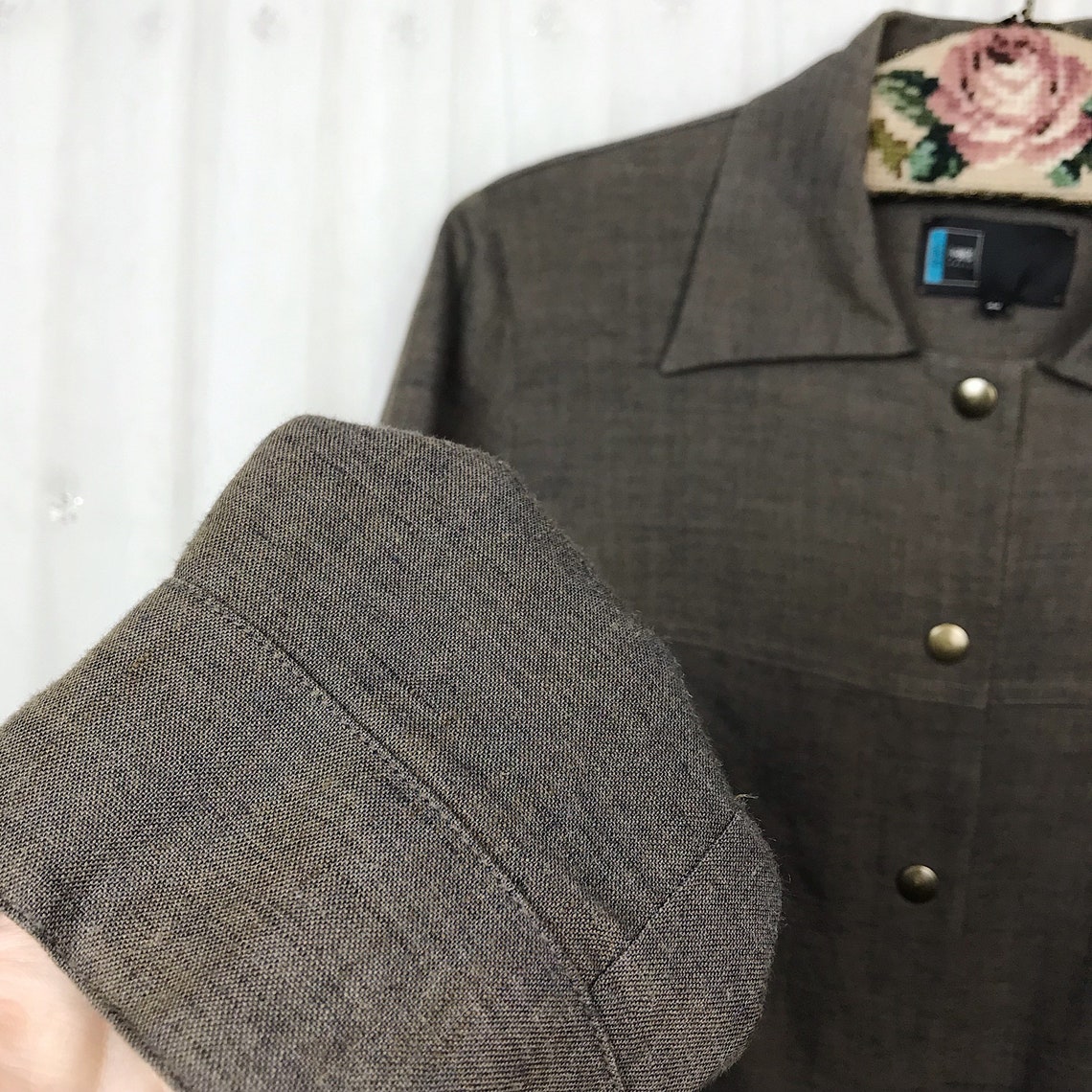 Vintage Linen Short Light Jacket Daniel Boudon Formes Paris Boho Bomber ...
