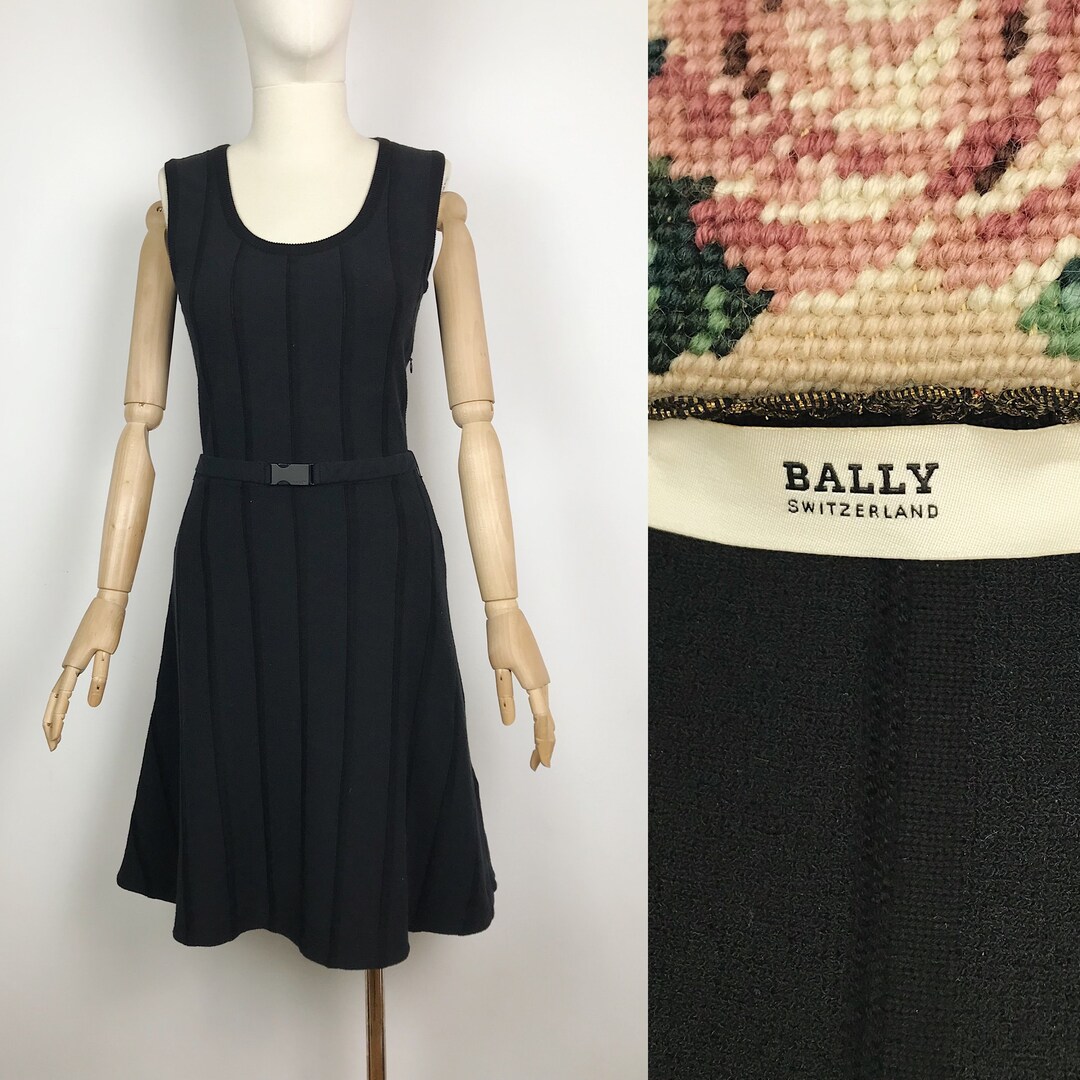 BALLY Switzerland Black Knit Dress - Etsy