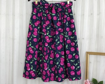 Cherry Print Skirt | Etsy