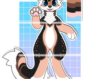Mustelid Fursona Adoptable - Chibi OC Reference - Etsy