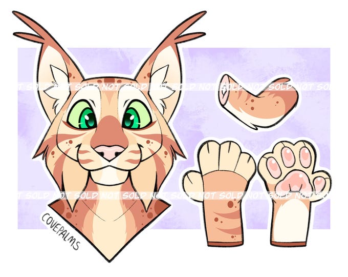 Lynx Partial Fursuit Adopt Reference - Etsy