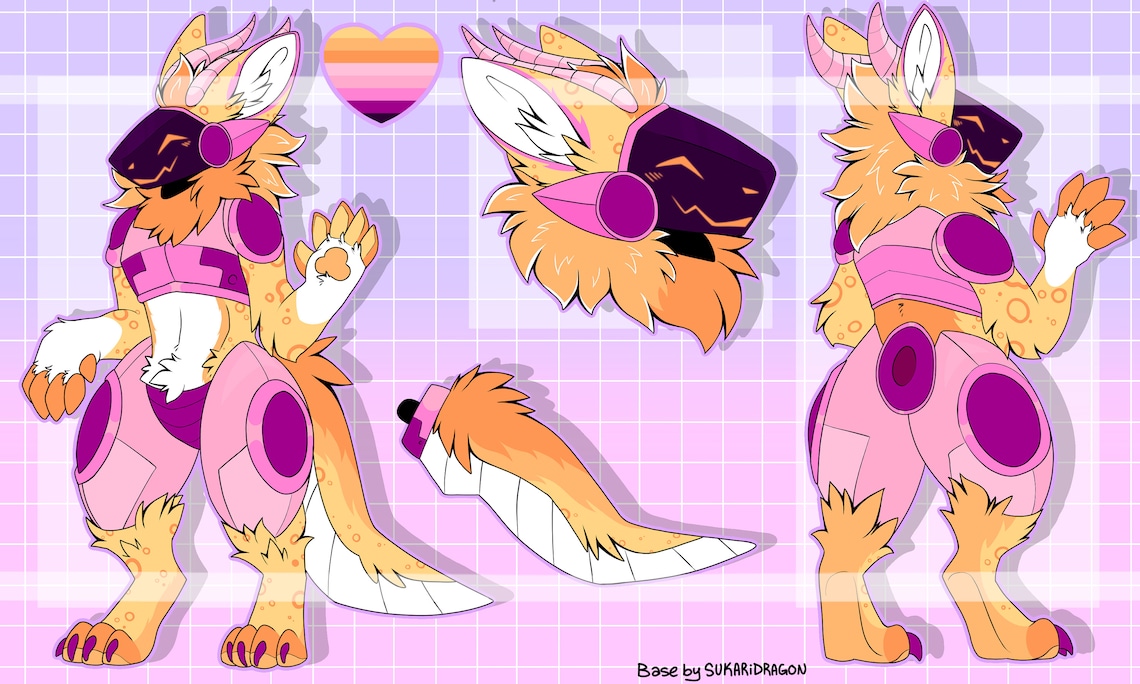Protogen Reference Fursona Adopt Full Reference ref Sheet - Etsy