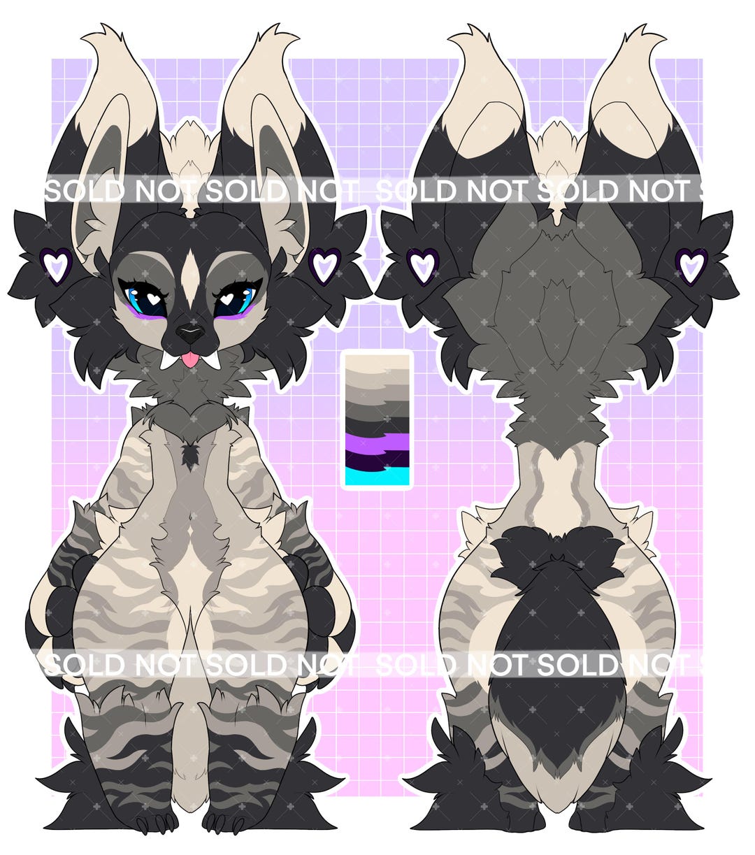 Anthro Canine Fox Wolf Fursona Adoptable - OC Reference (ref Sheet) - Etsy