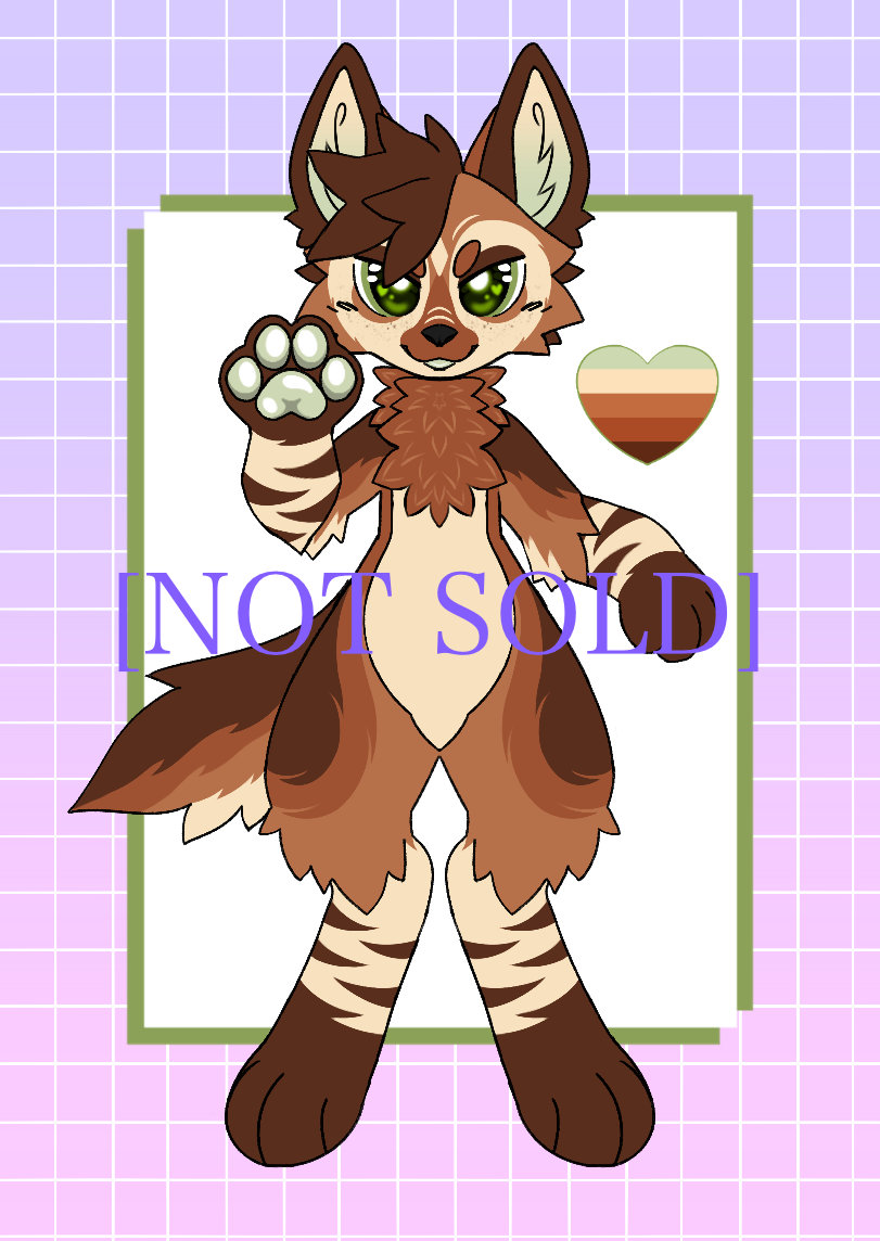 Striped Hyena Fursona Adoptable Chibi OC Reference - Etsy