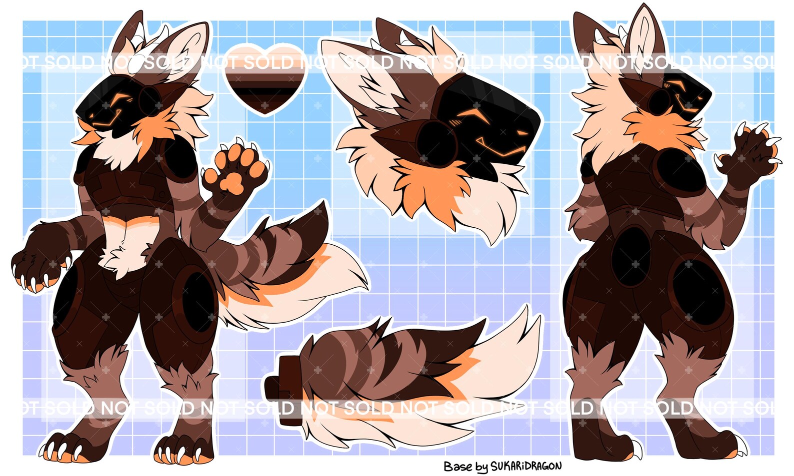 Protogen Reference Fursona Adopt - Full Reference (ref Sheet) - Etsy