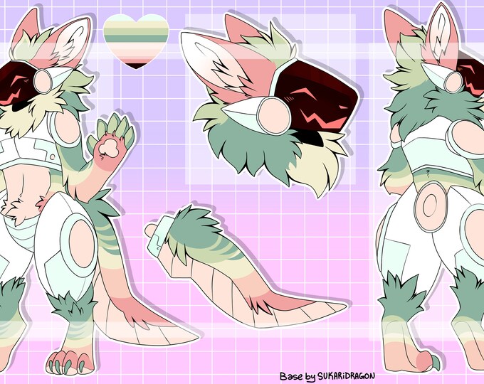 Protogen Reference Fursona Adopt Full Reference ref Sheet - Etsy