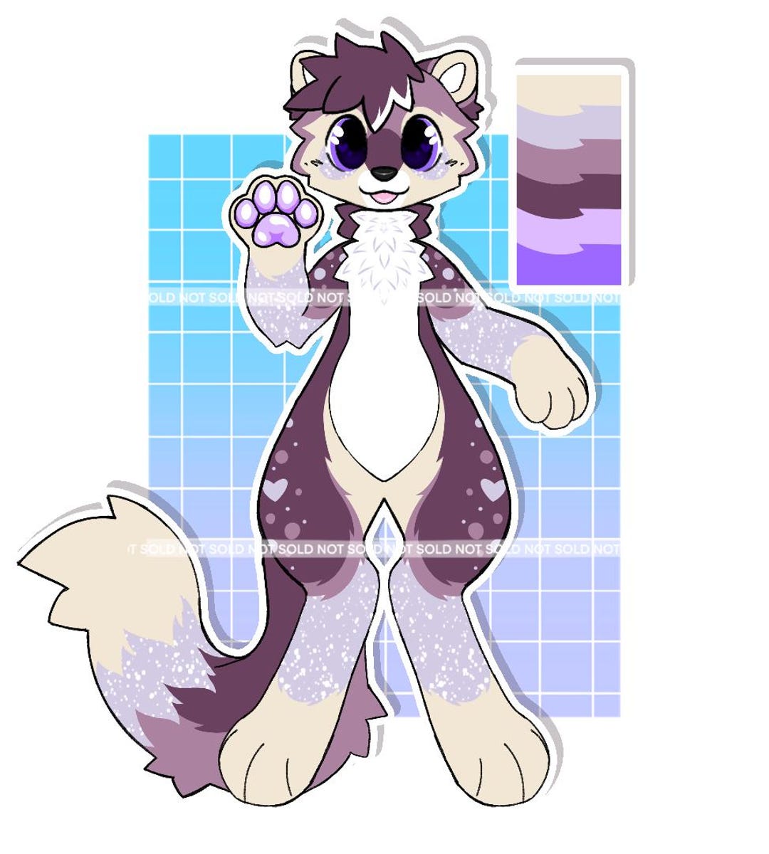 Mustelid Fursona Adoptable - Chibi OC Reference - Etsy