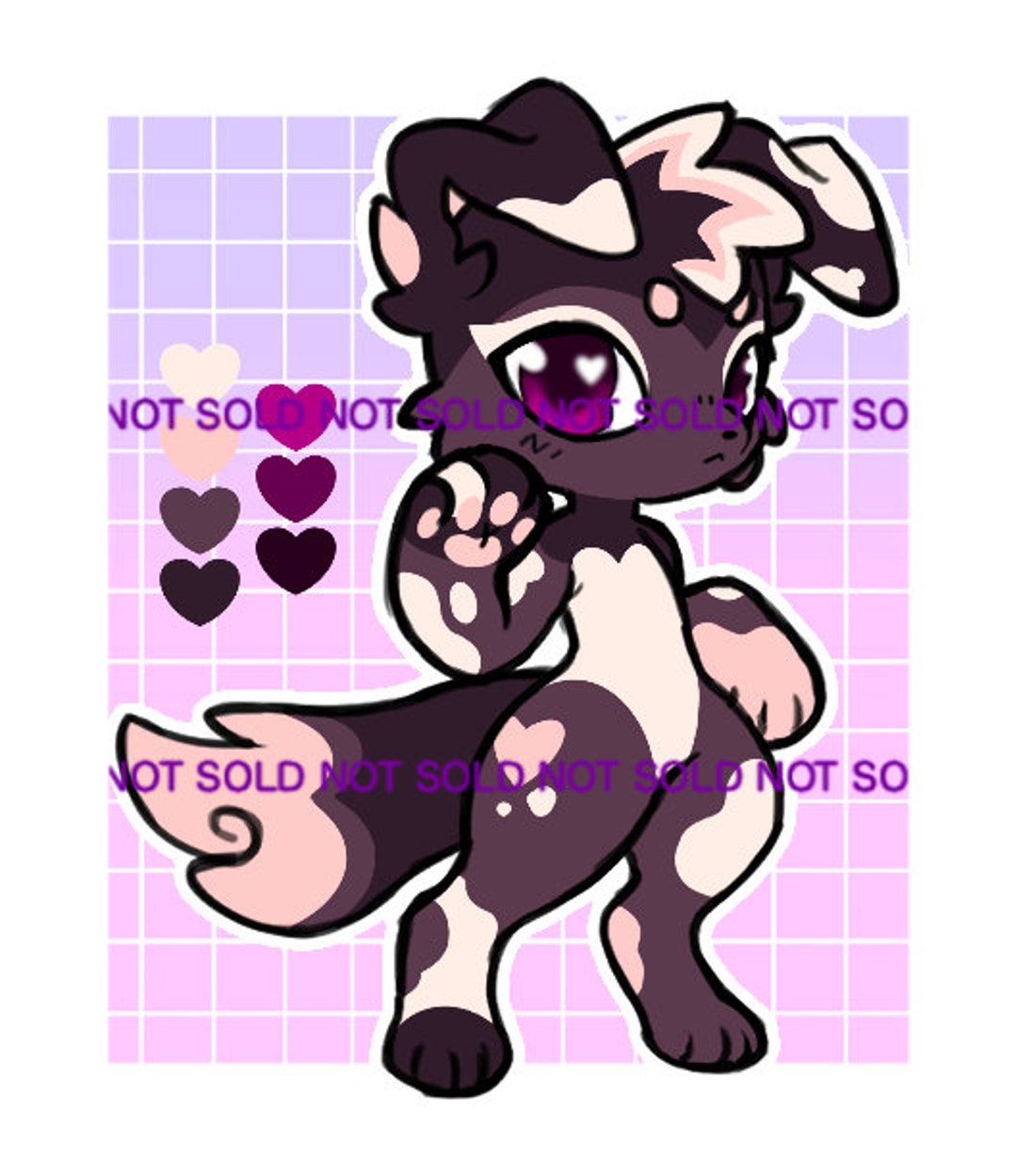Canine Fursona Adoptable Chibi OC Reference - Etsy
