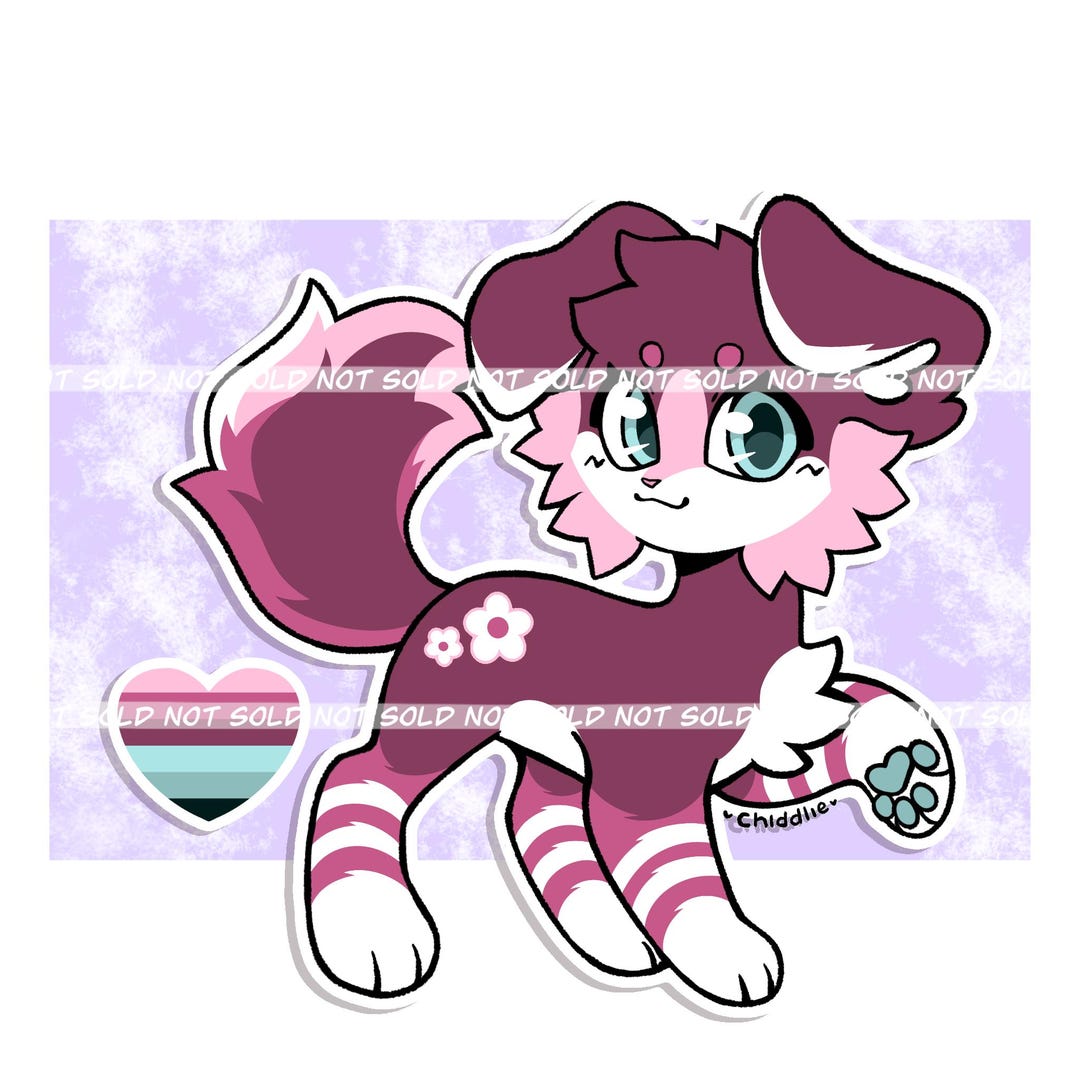 Canine Fursona Adoptable - Chibi OC Reference - Etsy