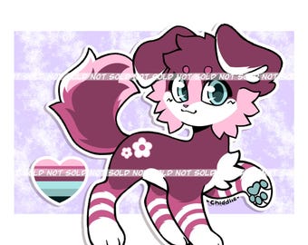 Canine Fursona Adoptable - Chibi OC Reference - Etsy