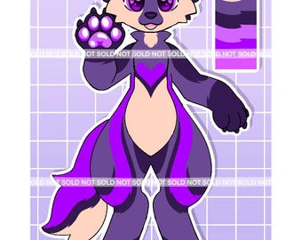 Canine Fursona Adoptable - Chibi OC Reference - Etsy