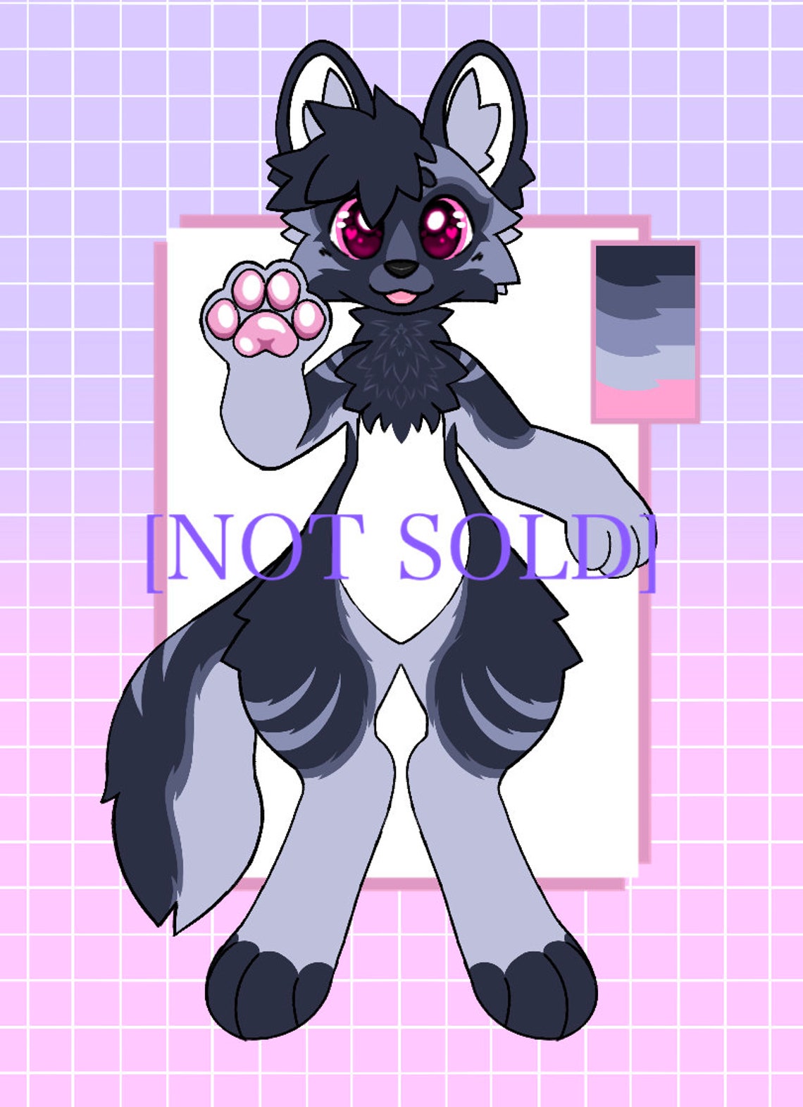 Canine Fursona Adoptable Chibi OC Reference - Etsy